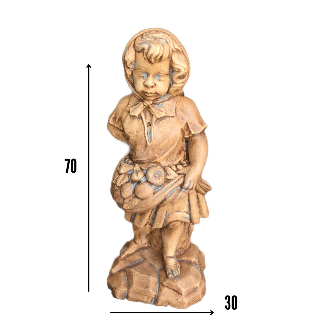 Statue enfant décoratif en béton fibré - S2.103 - La belle Façade